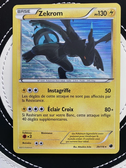 CARTE POKÉMON ZEKROM 39/116 Holo Rare N&B Glaciation Plasma 2013 FR EUR 4,00 - PicClick FR