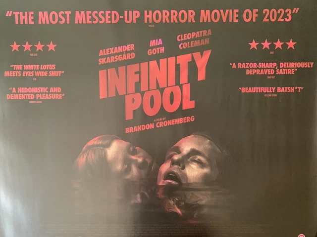 INFINITY POOL UK Quad Movie Poster 2023 MIA GOTH ALEXANDER SKARSGARD ...