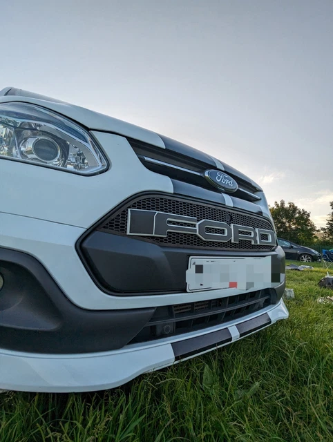 FORD TRANSIT CUSTOM front grill raptor style 2013-2017 (White/Black ...