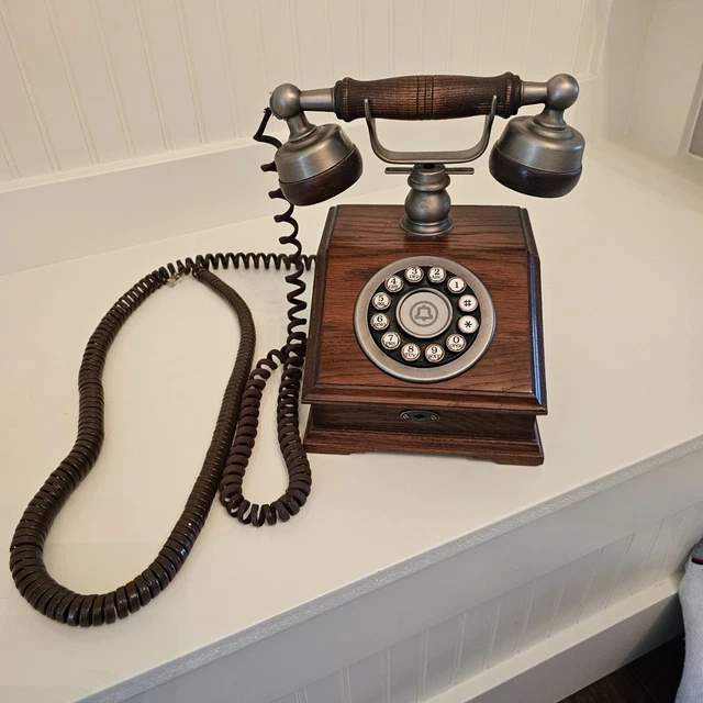 VINTAGE WESTERN ELECTRIC Wood Push Button (Rotary Look) Phone £42.90 ...