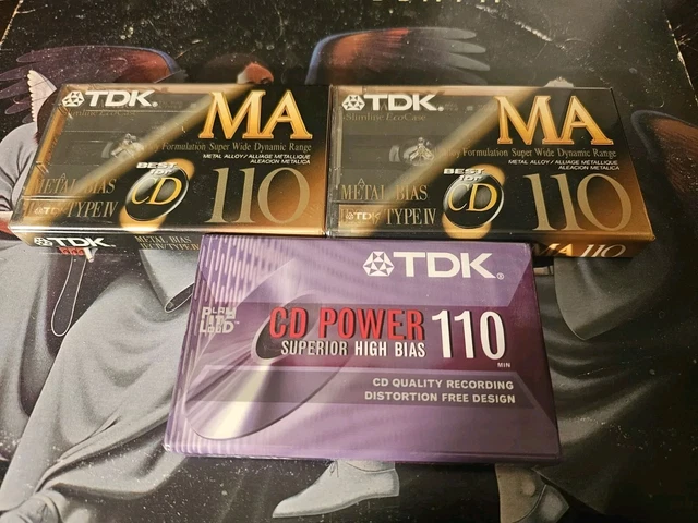 TWO TDK MA 110 ONE TDK High Bias 110 3 Cassettes SEALED $39.99 - PicClick