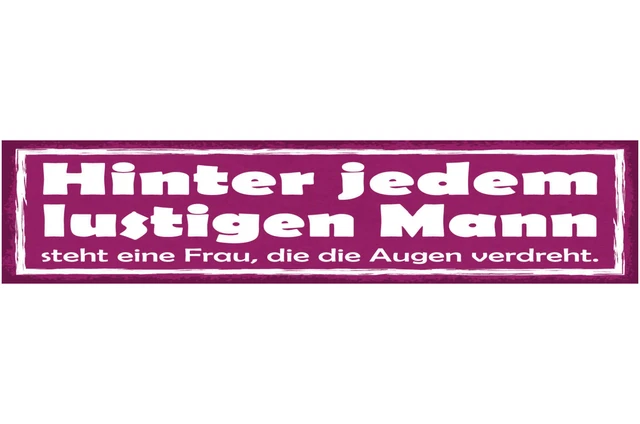 SCHILD HINTER JEDEM Lustigen Mann Steht Eine Frau Die Die Augen ...