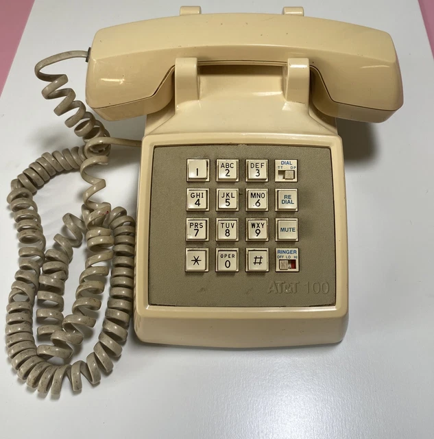 VINTAGE AT&T 100 Push Button Landline Phone - Model C2500DMFG £21.34 ...