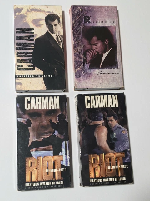RARE CARMAN VHS Lot - Riot - Addicted To Jesus - Revival - Christian ...