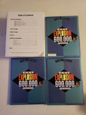 NOVA DEVELOPMENT ART EXPLOSION CD-ROM 600,000 IMAGES plus book, missing ...