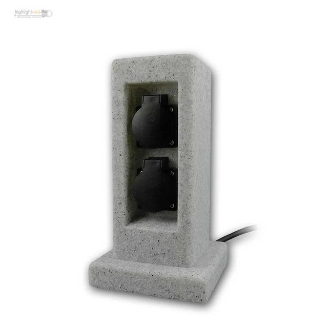 GARDEN SOCKET OUTDOOR socket 2x power distributor garden socket column ...