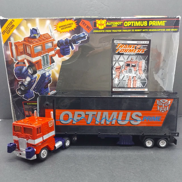 OPTIMUS PRIME G2 Transformers With Trailer Box & Working Voice Box ...