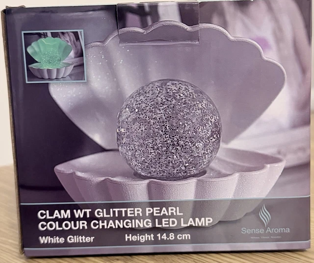CLAM SHELLS LIGHT | Beautiful Pearl Glitter Ball Lamp (White Glitter) £ ...