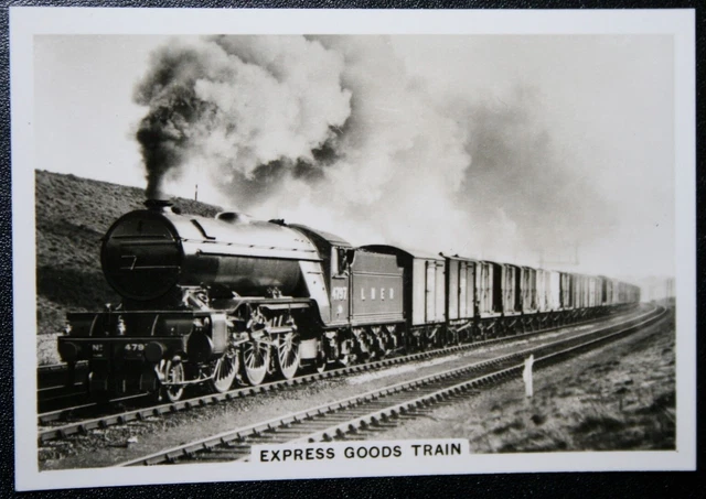 LNER V2 Steam Hauled Express Goods Train Vintage 1930's Photo Card ...