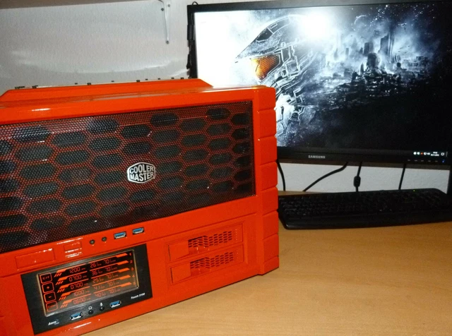 GAMING PC ; Cooler Master HAF XB Evo Cube ; Rot lackiert ; Gedämmt ...