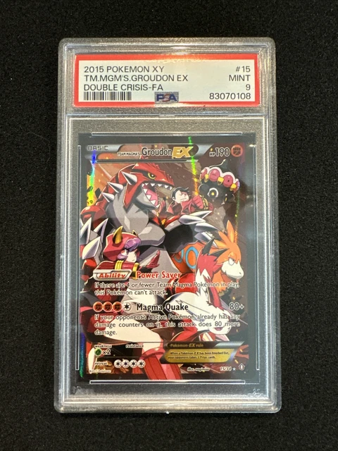 PSA9 POKÉMON ANGLAIS Xy Double Crisis Art Complet/Équipe Magma'S Groudon Ex LOW POP EUR 299,13 ...