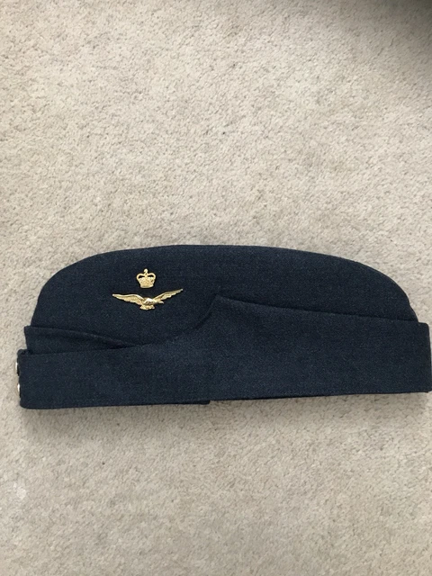 RAF OFFICERS FORAGE Cap, Side Chip Hat. New, Worn Once size 58 £51.00 ...