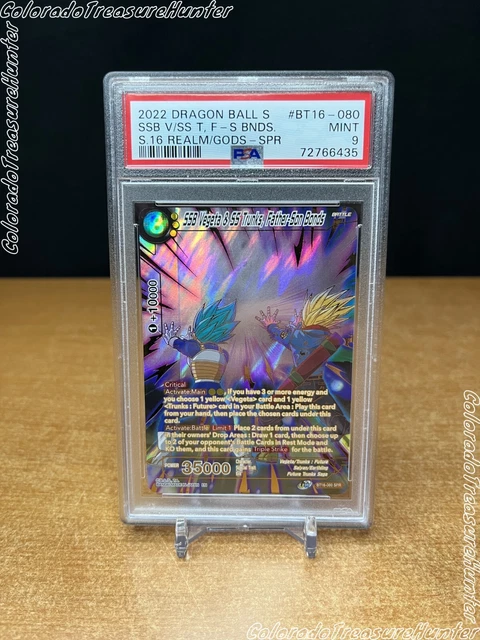 DRAGON BALL SUPER BT16-080 SSB Trunks Vegeta & SS, Father-Fils Bonds SPR PSA 9 EUR 23,38 ...