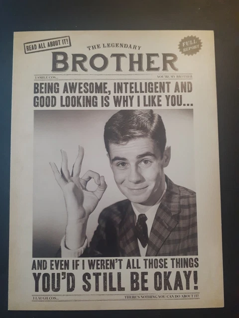 FUNNY BIRTHDAY CARD To Brother 3 98 PicClick funny-birthday-card-to-brother-3-98-picclick