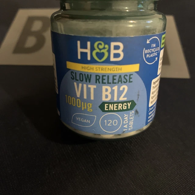 HOLLAND & BARRETT High Strength Slow Release B12 1000ug Energy VEGAN ...