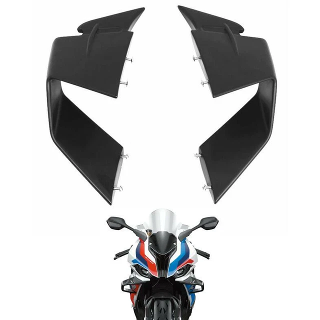 MATTE BLACK FRONT Spoiler Fxed Wind Winglets For BMW S1000RR M1000RR ...