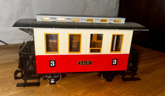 LGB THE BIG Train G Gauge 3011 No.3 2nd Class Red Passenger Coach ...