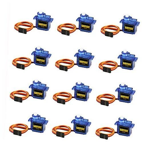 12PCS SG90 MICRO Servo Motor, Mini Servo SG90 9g Servo Kit for RC SG90 ...