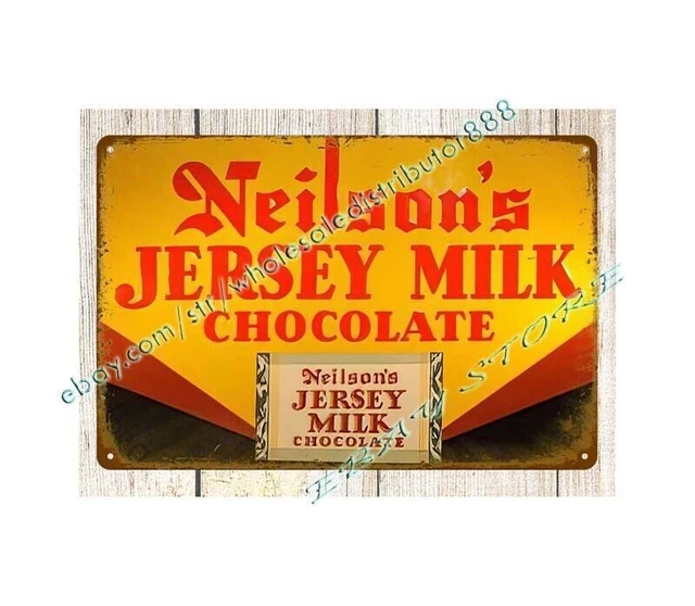 NEILSONS JERSEY MILK CHOCOLATE BAR metal tin sign home interior $32.74 ...