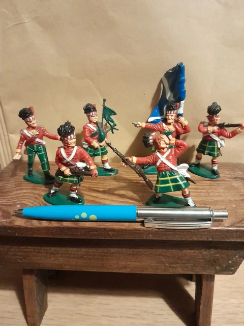 VINTAGE RARE TIMPO 1 32 Factory Painted Napoleonic Highlanders × 6 £14. ...