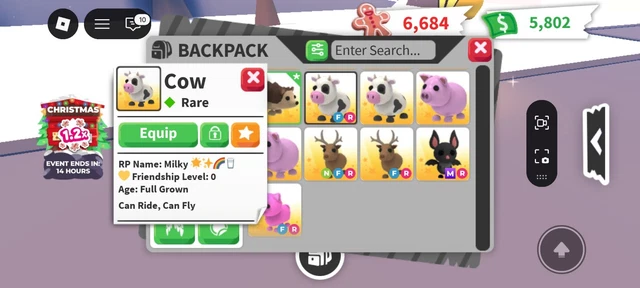 FR COW 🐮 - Adopt Me Pet FASTEST SHIPPING AND CHEAPEST PRICES BOTH COWS ...