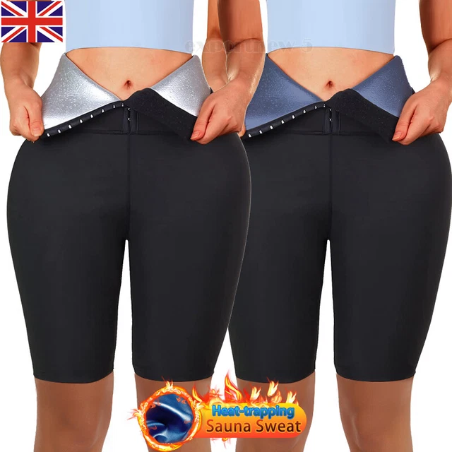 Womens High Waist Trainer Thermo Pants Slimming Workout Shorts Fat