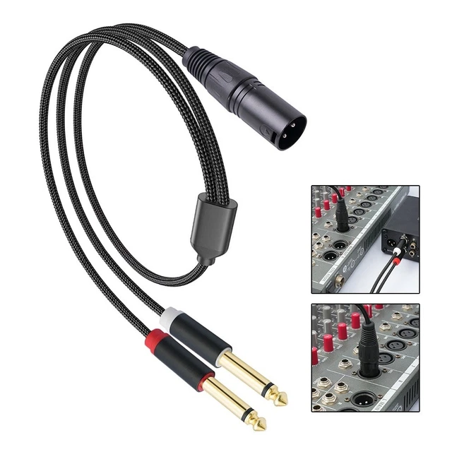 PROFESSIONAL GRADE XLR to Dual RCA Y Splitter Cable Ideal for Recording ...