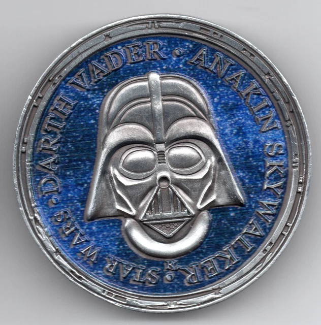 STAR WARS SILVER Death Star Coin Darth Vader Sci Fi Fantasy Old Vintage ...