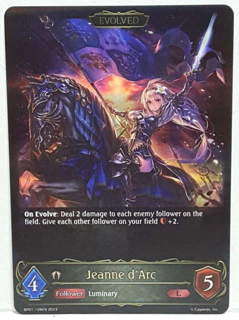 ANGLAIS SHADOWVERSE JEANNE D’Arc (Evolved) BP01-128EN L Advent De ...