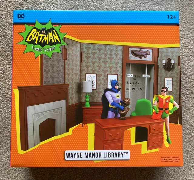 BATMAN 1966 '66 McFarlane Wayne Manor Library Action Figure Playset ...