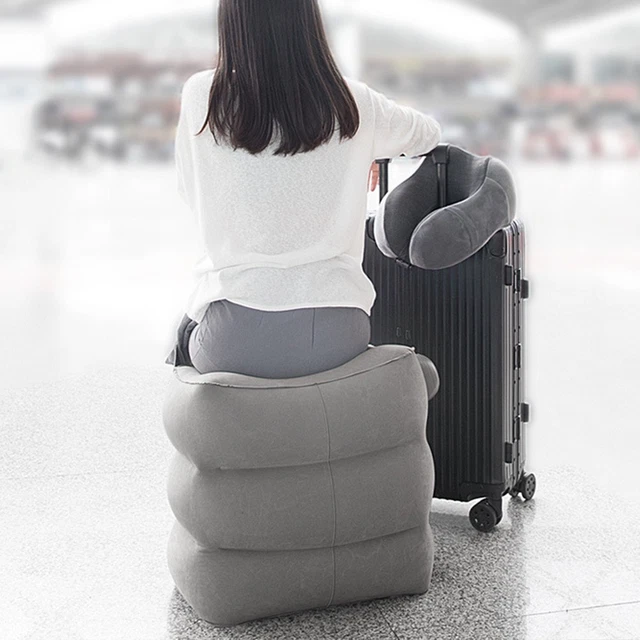 INFLATABLE AIRPLANE FOOT Rest Under Desk Foot Rest Pillow Adjustable ...