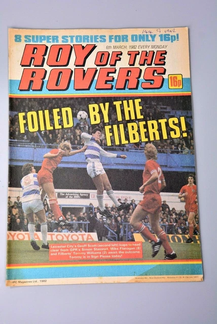 R&L VINTAGE MAGAZINE Comic: Roy of the Rovers 6th March 1982 £4.50 ...