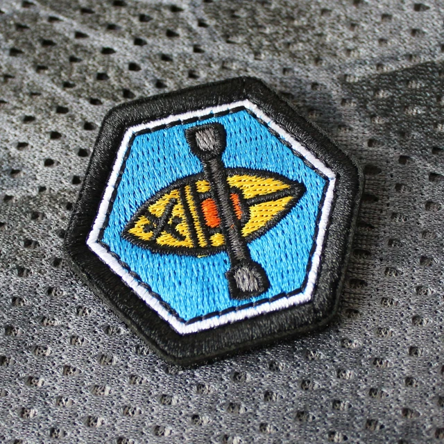 HEXPATCH AUFNÄHER PATCH Kayak Kajak Kanu Wassersport Paddel Touring Kanuwandern EUR 6,90 ...