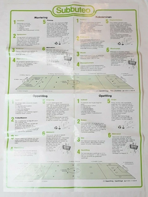 SUBBUTEO LEAFLETS INSTRUCTIONS and PRICES and CODES £7.50 - PicClick UK