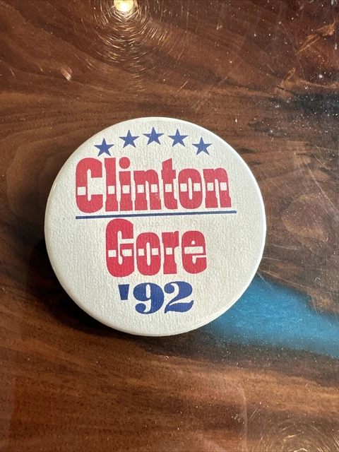1992 BILL CLINTON AL GORE campaign pin pinback button political ...