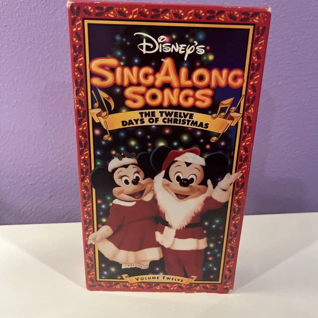 DISNEY'S SING ALONG Songs - The Twelve Days of Christmas (VHS, 1997 ...