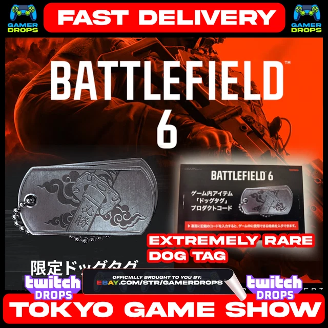 BATTLEFIELD 6 BF6 TOKYO GAME SHOW - RARE DOG TAG - *IN GAME ONLY* $178. ...