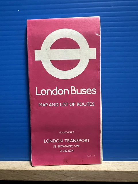 LONDON BUSES MAP and list of routes London Transport - No. 1 1976 £4.99 ...