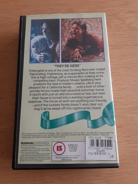 POLTERGEIST VHS VIDEO Mgm All Time Classics Retro Horror Spielberg £19. ...