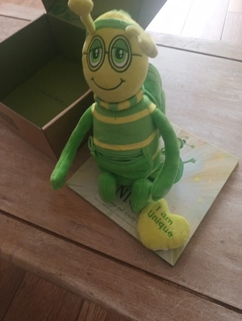 HUG-A-BUG WORLD &I am unique" Plush Toy with Book Set (Toy approx. 12 ...