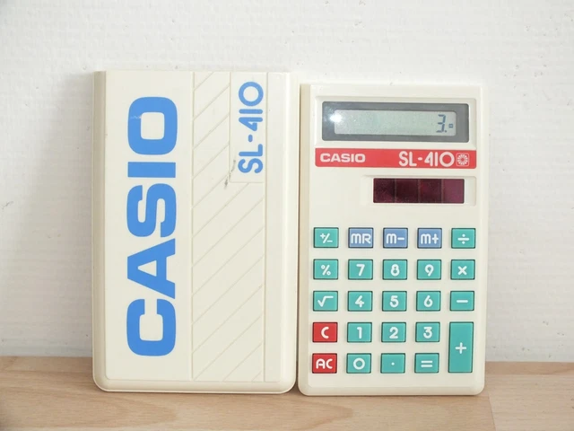 RARE CALCULATRICE VINTAGE CASIO SL-410 solaire ancienne fonctionne made in Japan EUR 6,99 ...