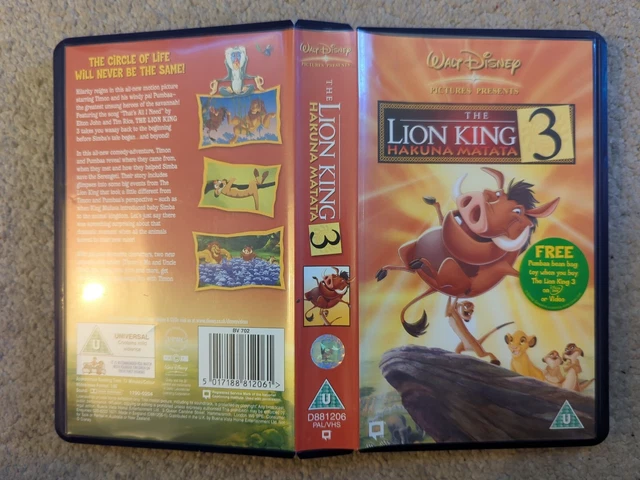 THE LION KING 3 - Hakuna Matata - Walt Disney - PAL VHS Video Tape £4. ...