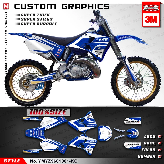 FULL GRAPHICS KIT MX Decal for Yamaha YZ125 YZ250 1996 1997 1998 1999 ...