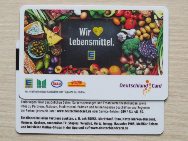 BONUSKARTE DEUTSCHLAND CARD Edeka Netto Wir lieben Lebensmittel Gemüse ...