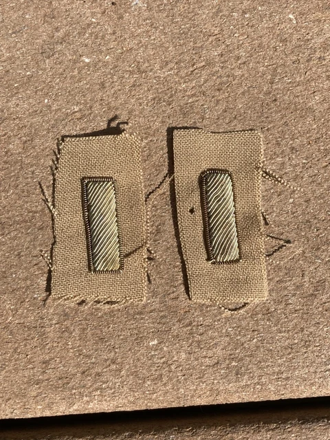 WW2 US ARMY Military Bullion 1st First Lt. Lieutenant Bars Rank ...