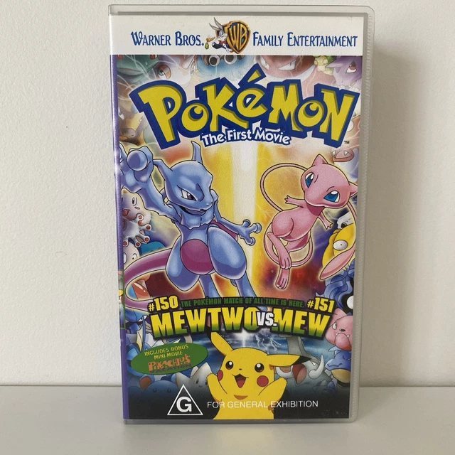 POKEMON THE FIRST Movie VHS Video Tape Mew Mewtow Pikachu Vintage $20. ...