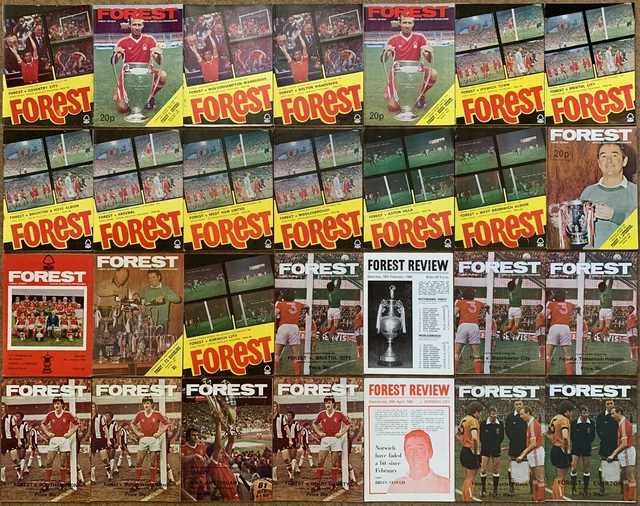 NOTTINGHAM FOREST 1979 1980 HOME FOOTBALL PROGRAMME COLLECTION Job Lot ...