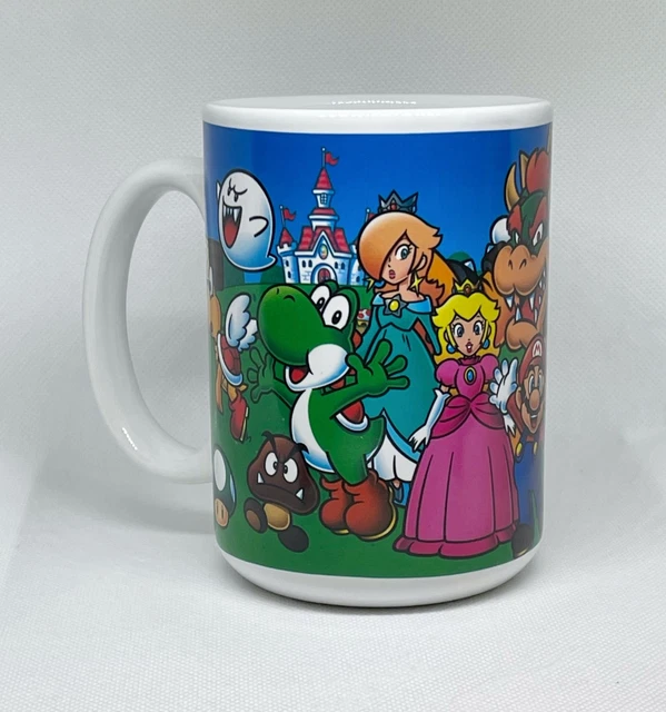 VINTAGE NINTENDO SUPER Mario Bros World Yoshi Luigi Toad Peach Coffee ...
