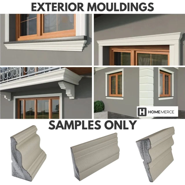 EXTERIOR COVING WINDOW Cornice Outside Wall Facade Crown Mouldings ...
