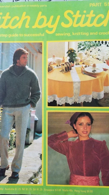 STITCH BY STITCH Magazine Issue 59 - Sewing Knitting & Crochet (1978) £1.25 - PicClick UK